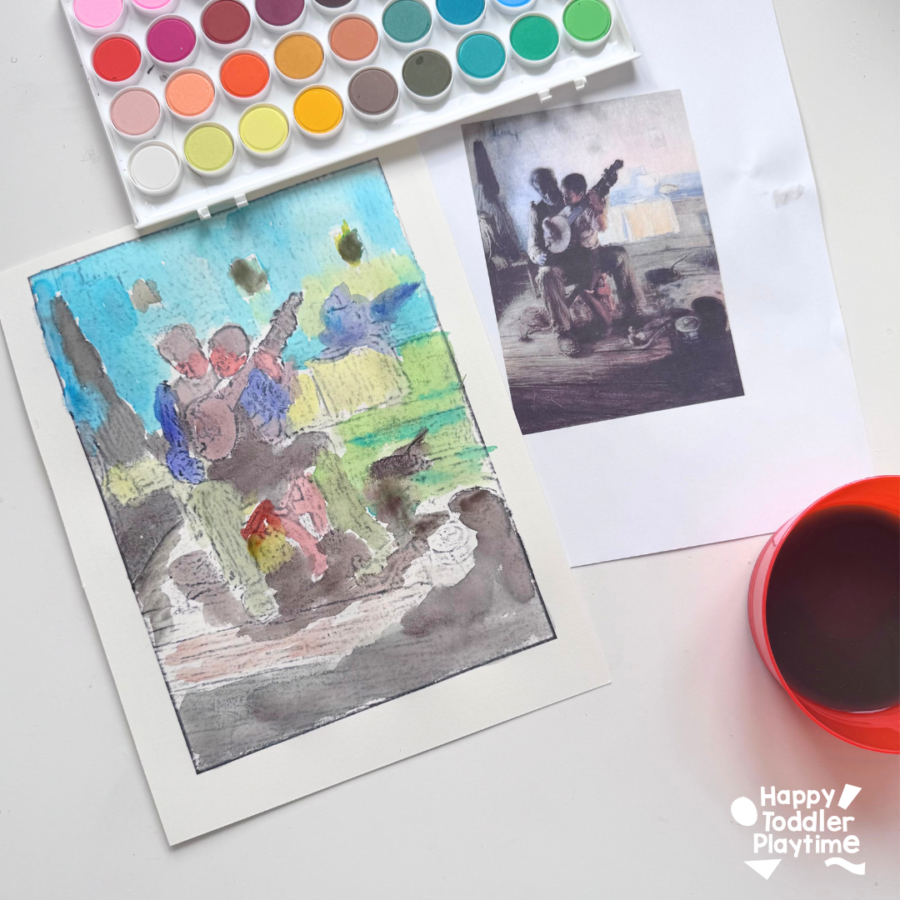 Henry Ossawa Tanner Inspired Art Project - Happy Toddler Playtime