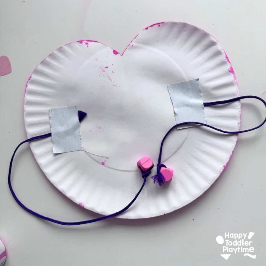 Heartbeat Hand Drum Craft for Valentine's Day - Happy Toddler Playtime