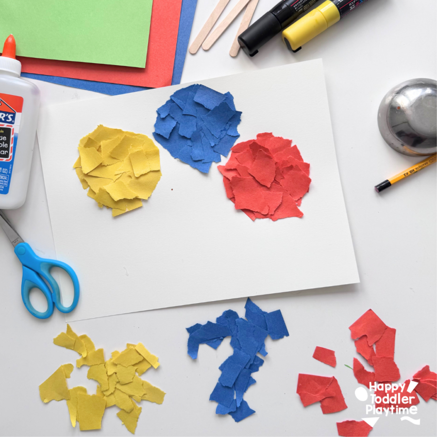 Torn Paper Trufulla Tree Craft - Happy Toddler Playtime