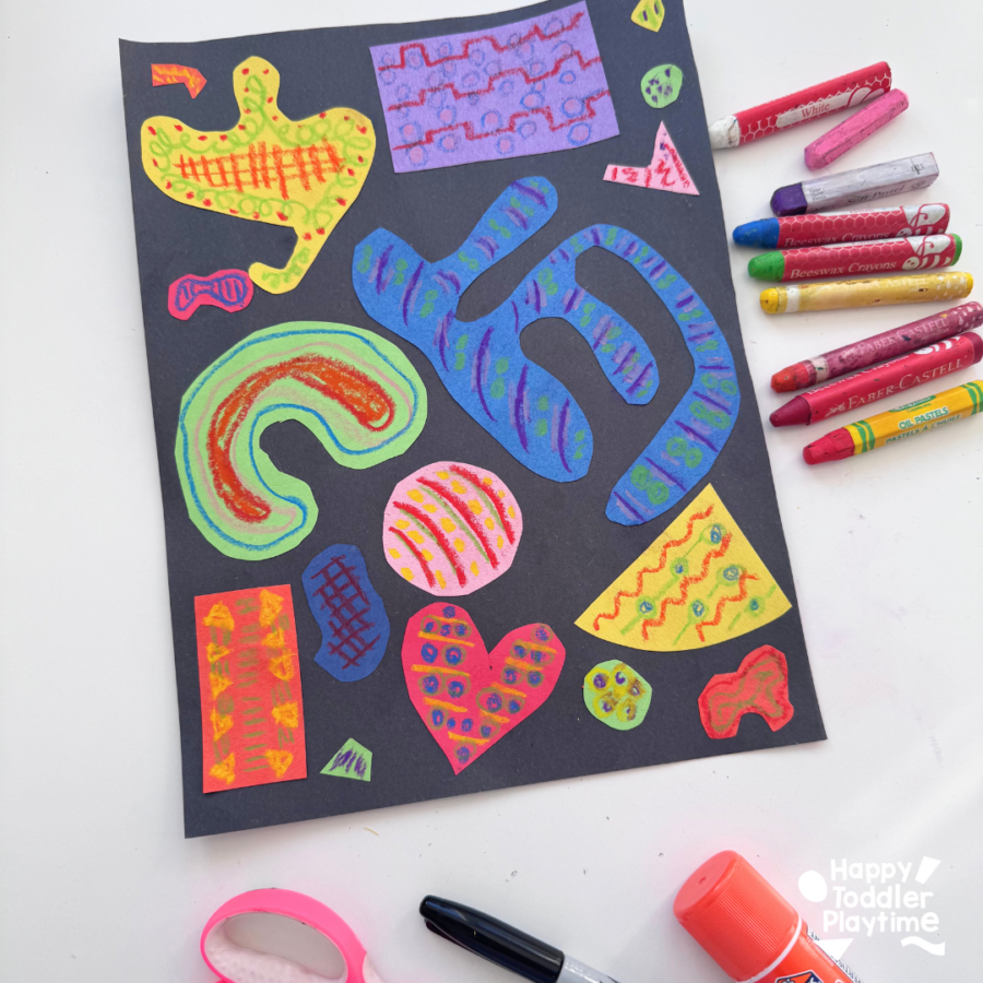 Reggie Laurent Inspired Abstract Art Project for Kids - Happy Toddler ...