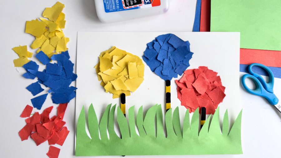 Torn Paper Trufulla Tree Craft - Happy Toddler Playtime