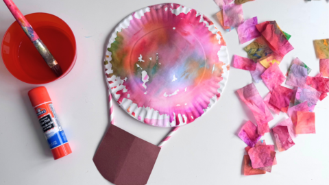 Paper Plate Hot Air Balloon Craft - Happy Toddler Playtime