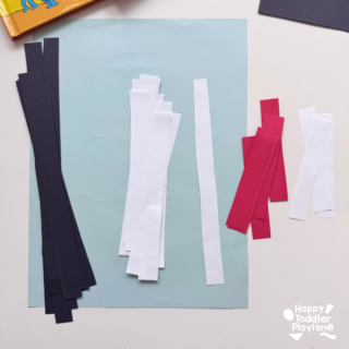 Paper Strip Cat in the Hat Craft - Happy Toddler Playtime