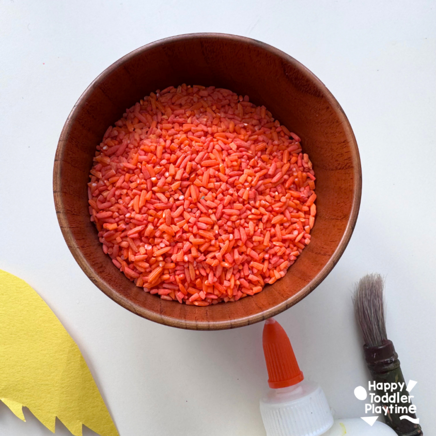 Sensory Rice Lorax Craft - Happy Toddler Playtime