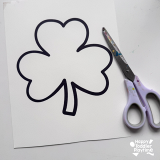 Paper Strip Shamrock Craft (with free template) - Happy Toddler Playtime