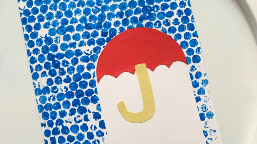 Bubble Wrap Umbrella Craft - Happy Toddler Playtime