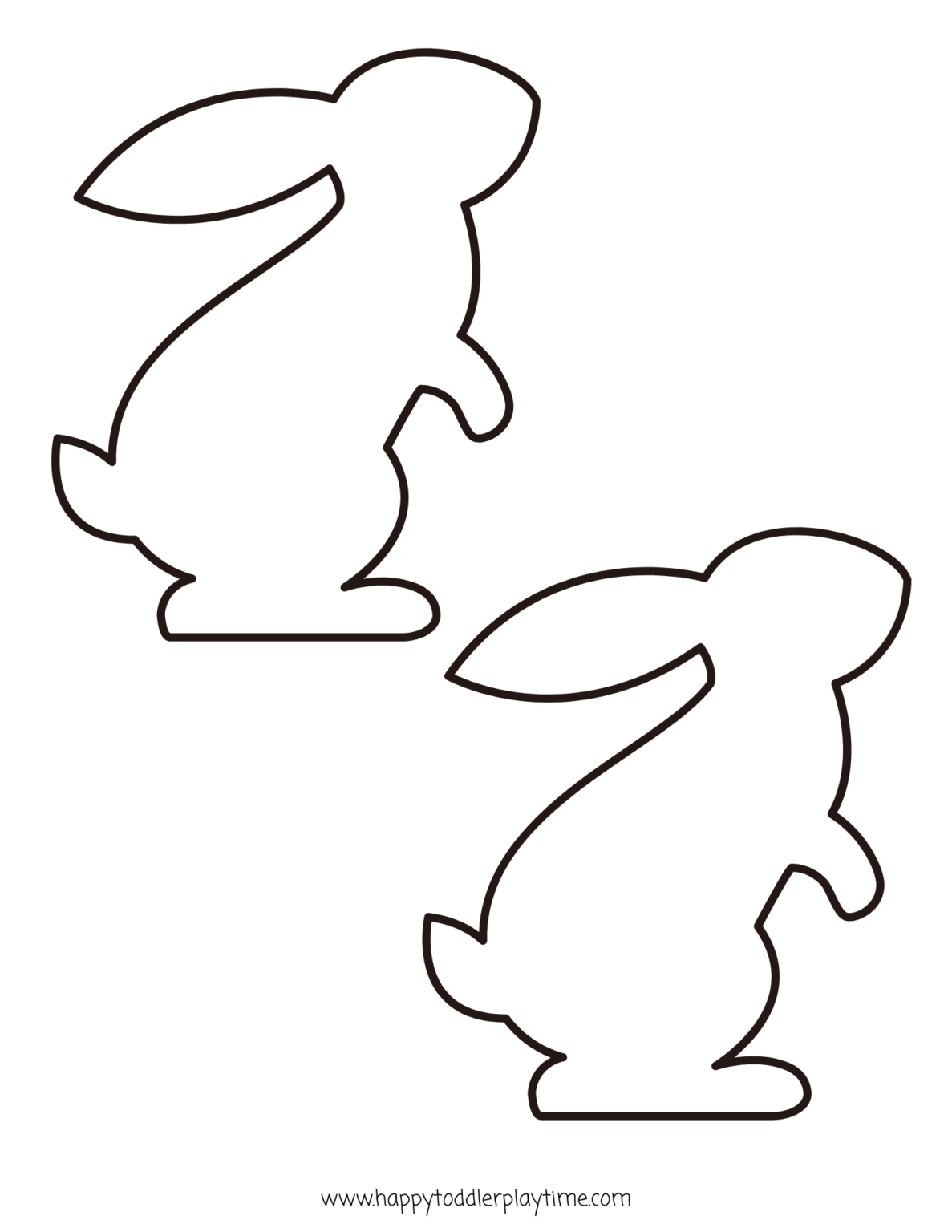 Free Printable Bunny Templates for Spring & Easter Crafts - Happy ...