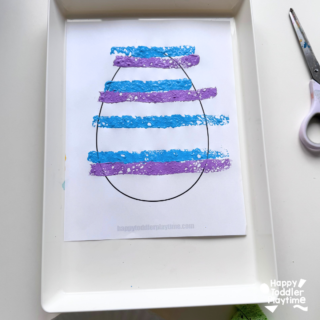 Sponge Painted Easter Egg Craft for Kids - Happy Toddler Playtime