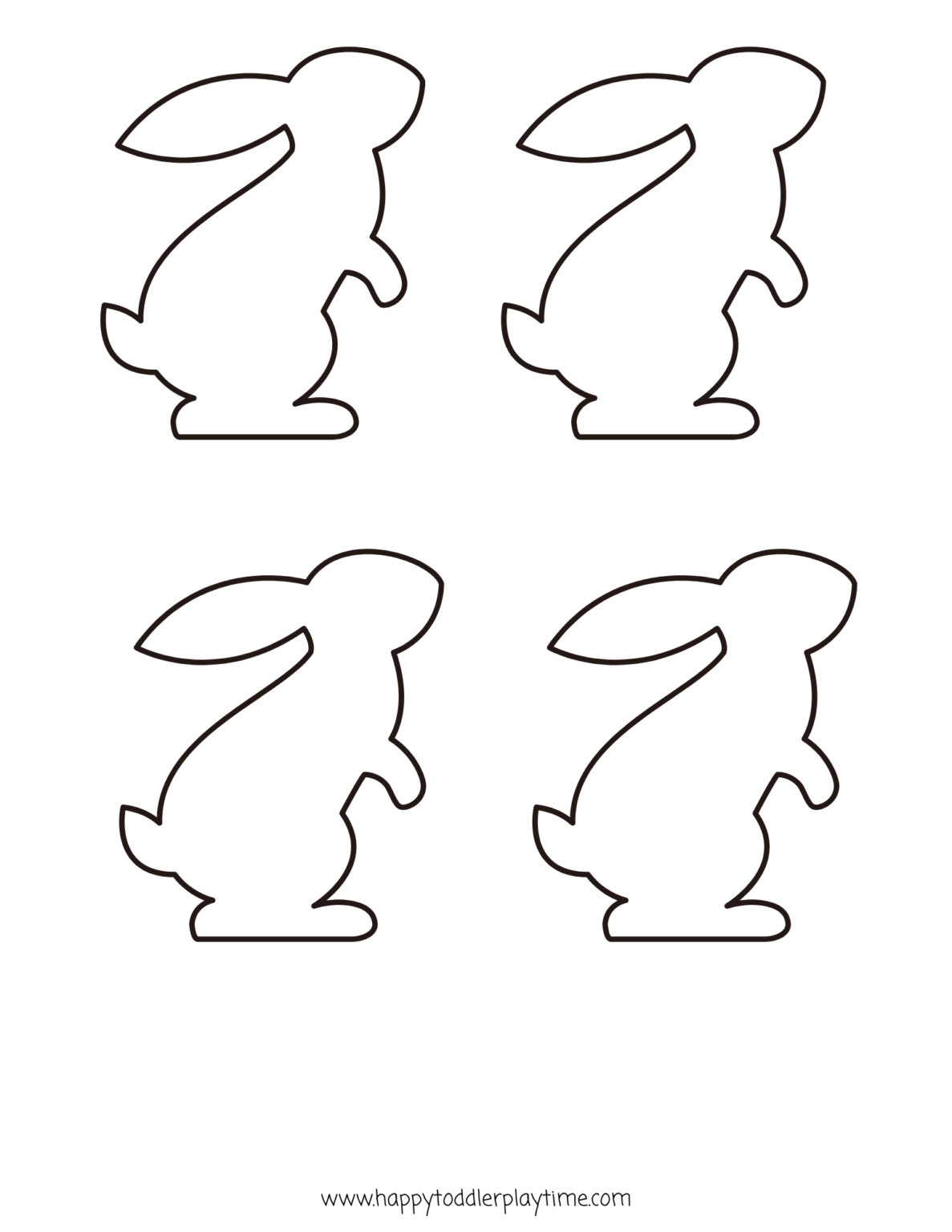 Free Printable Bunny Templates for Spring & Easter Crafts - Happy ...