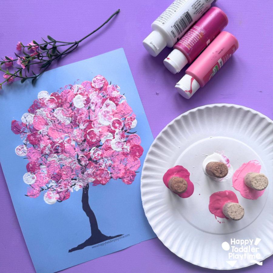 10+ Cherry Blossom Crafts for Kids with free tree templates - Happy ...