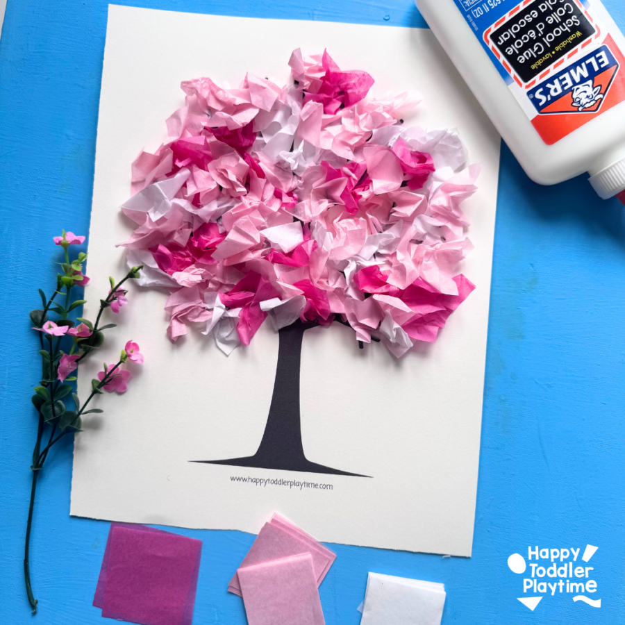 10+ Cherry Blossom Crafts for Kids with free tree templates - Happy ...