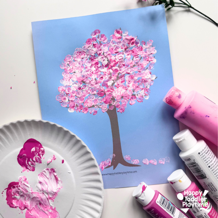 11 Cherry Blossom Crafts for Kids (with free tree templates) - Happy ...