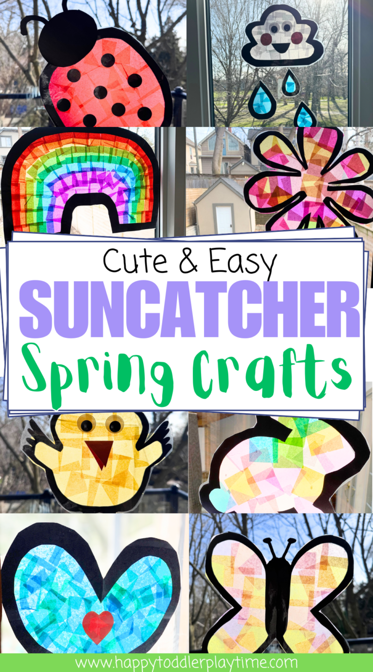 9 Easy To Make Spring Suncatcher Kid Crafts - Happy Toddler Playtime