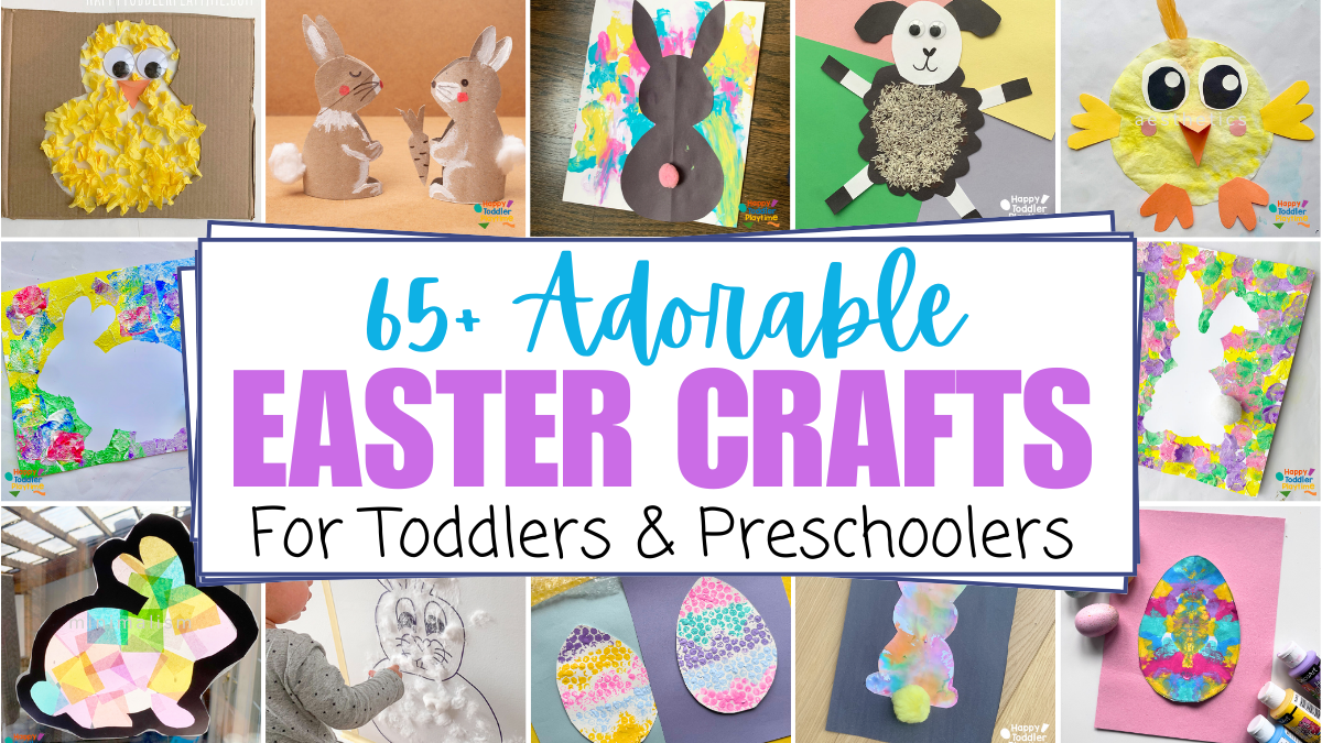 Mess Free Easter Egg Painting - Happy Toddler Playtime