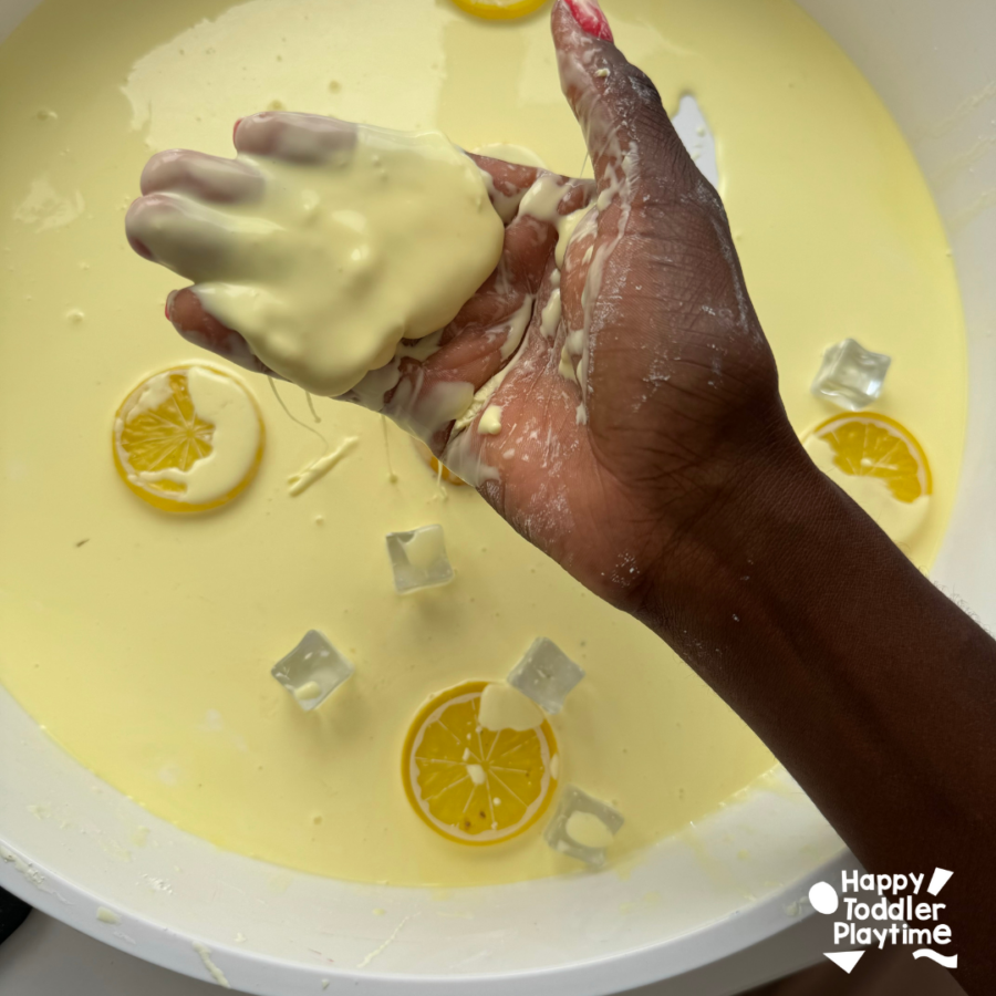 Lemon Oobleck Sensory Play: The Best Summer Science Experiment - Happy ...
