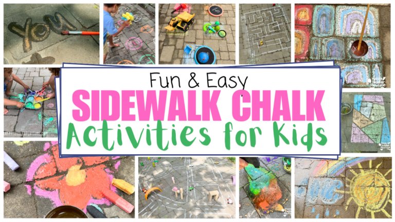 Awesome Sidewalk Chalk Activities for Kids - Happy Toddler Playtime