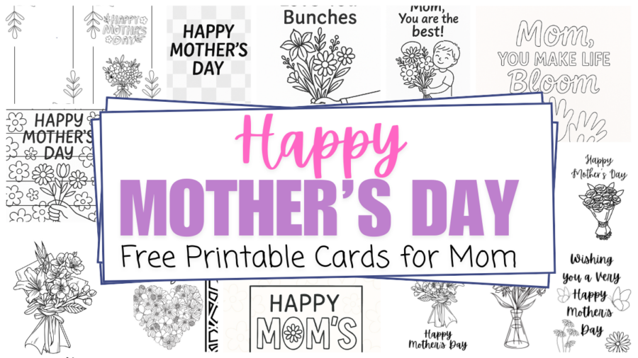 Free Printable Mother's Day Cards To Color and More For Kids - Happy ...