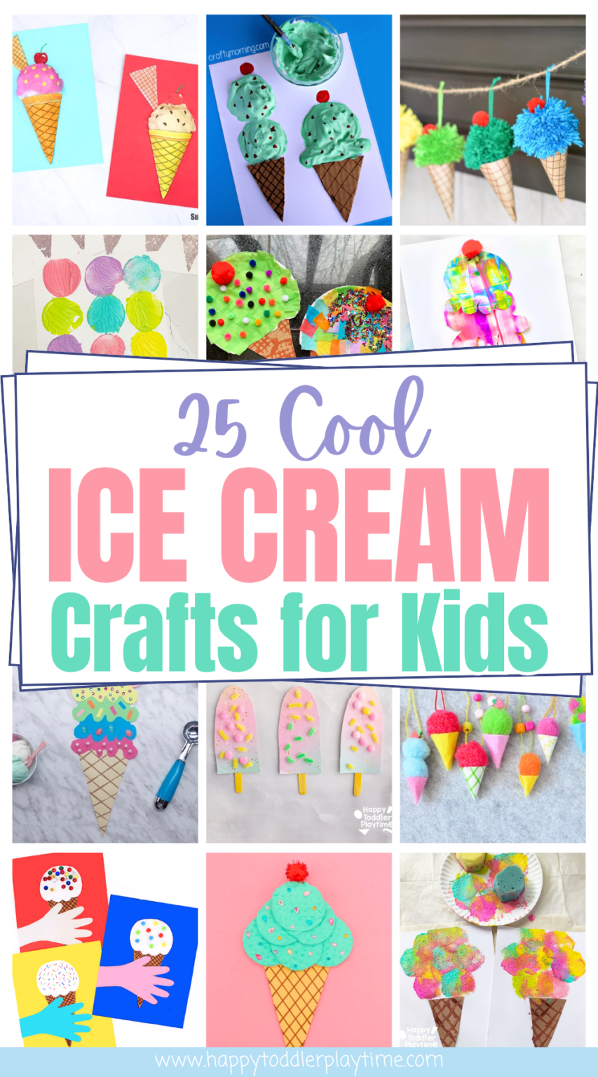 25 Cool Ice Cream Crafts for Kids - Happy Toddler Playtime