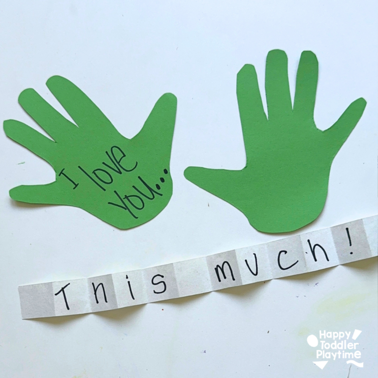 I Love You This Much Handprint Card for Father’s Day - Happy Toddler ...