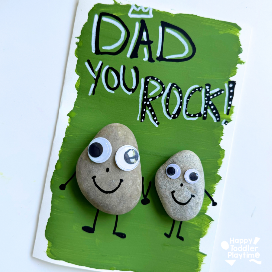 Dad, You Rock! Card for Father’s Day - Happy Toddler Playtime