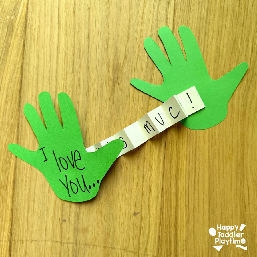 I Love You This Much Handprint Card for Father’s Day - Happy Toddler ...