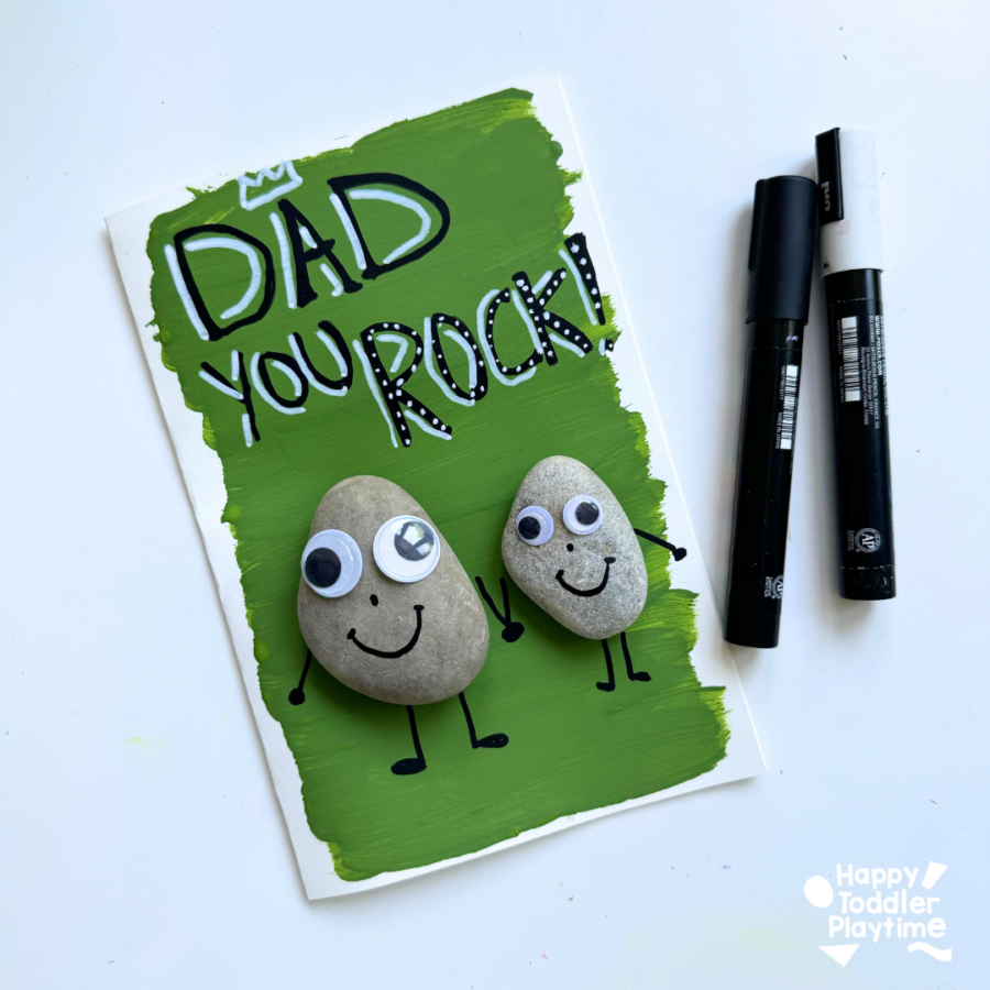 Dad, You Rock! Card for Father’s Day - Happy Toddler Playtime