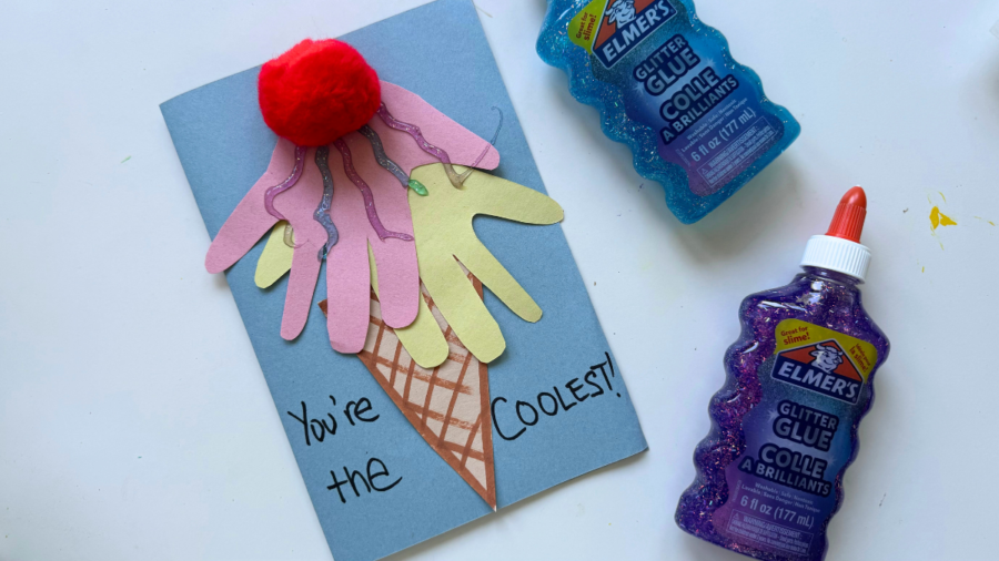 Handprint Ice Cream Father's Day Craft - Happy Toddler Playtime