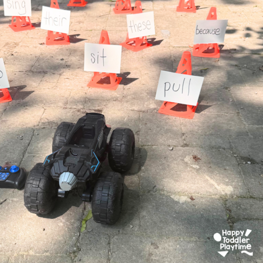 Remote Control Car Sight Word Activity - Happy Toddler Playtime