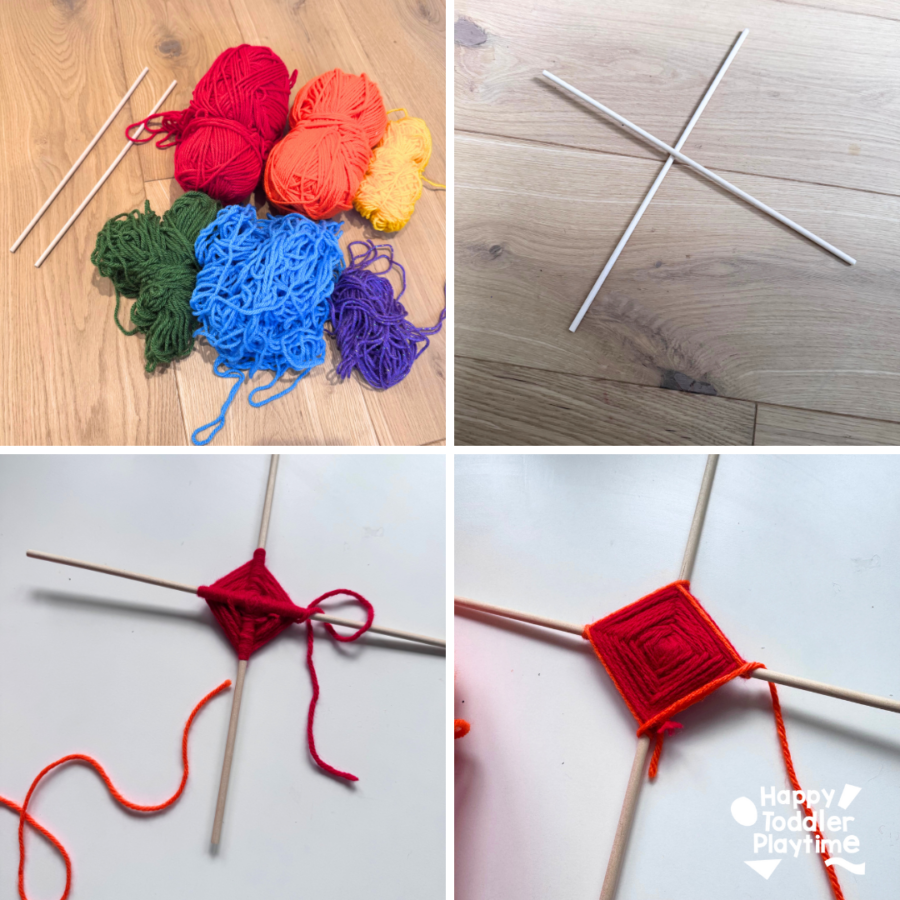 How to Weave a God’s Eye Craft for Kids - Happy Toddler Playtime