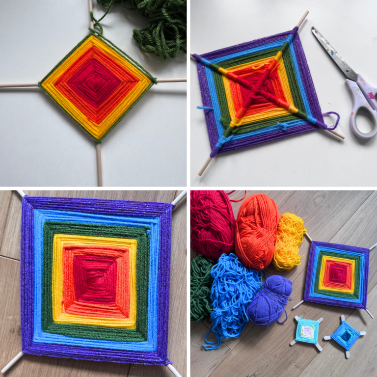 How to Weave a God’s Eye Craft for Kids - Happy Toddler Playtime