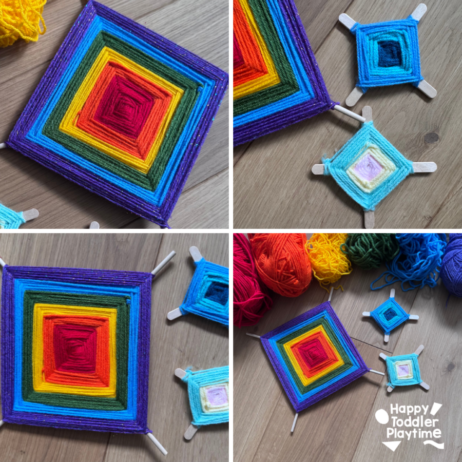 How to Weave a God’s Eye Craft for Kids - Happy Toddler Playtime