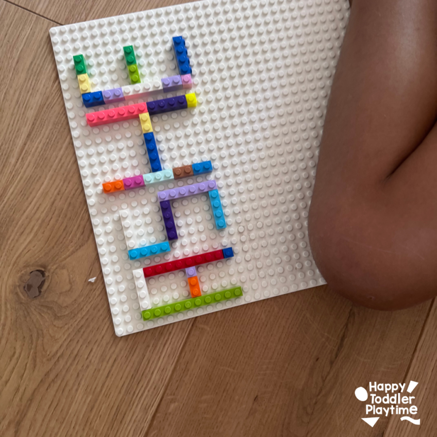 LEGO Name Activity - Happy Toddler Playtime