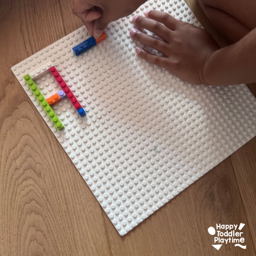 LEGO Name Activity - Happy Toddler Playtime