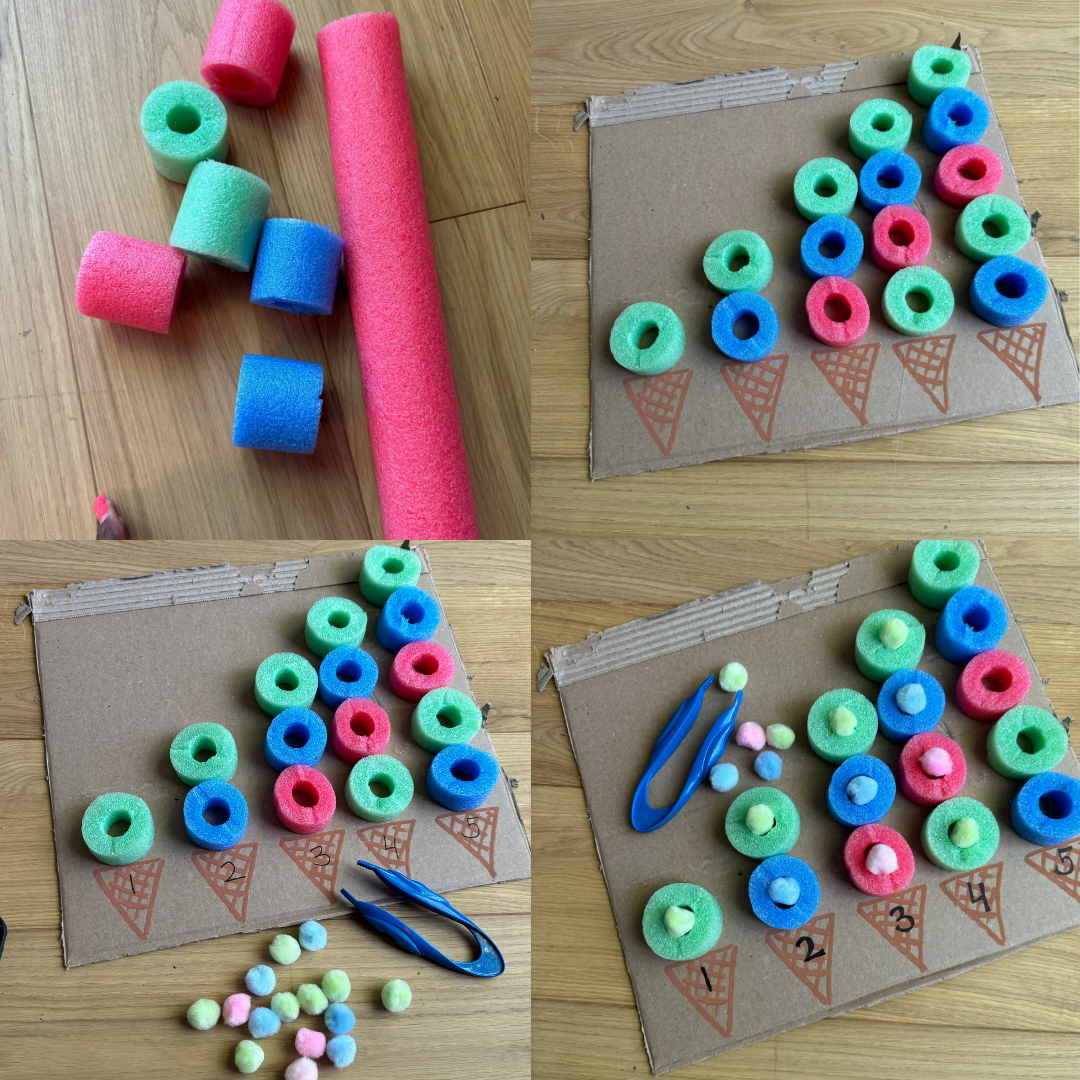 Pool Noodle Ice Cream Counting - Happy Toddler Playtime
