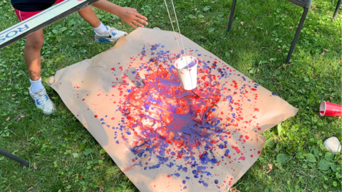 Pendulum Painting: A Fun and Easy At-Home Art Activity - Happy Toddler ...