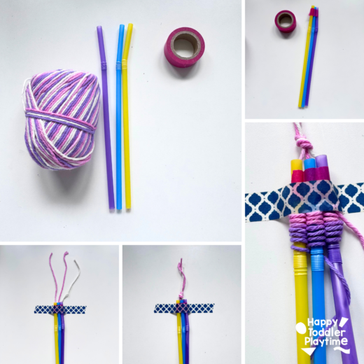 How to Weave with Drinking Straws for Kids - Happy Toddler Playtime