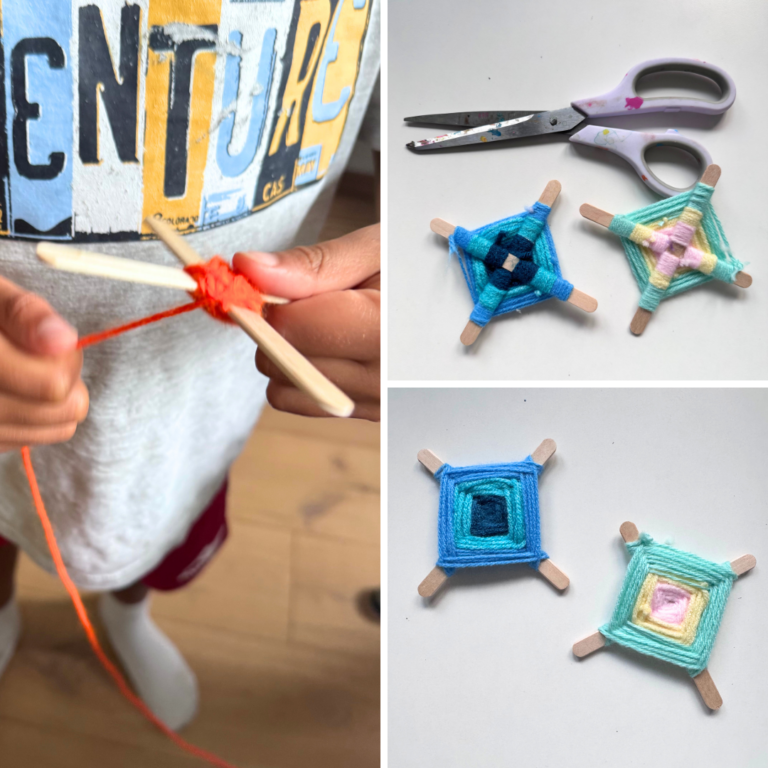 How to Weave a God’s Eye Craft for Kids - Happy Toddler Playtime