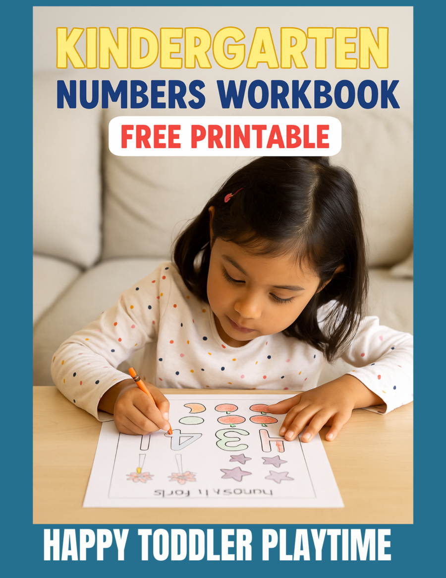 Free Printable Kindergarten Numbers Workbook - Happy Toddler Playtime