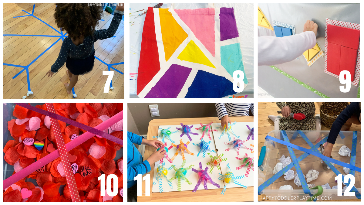 Fun & Easy Masking Tape Activities for Toddlers - Happy Toddler Playtime