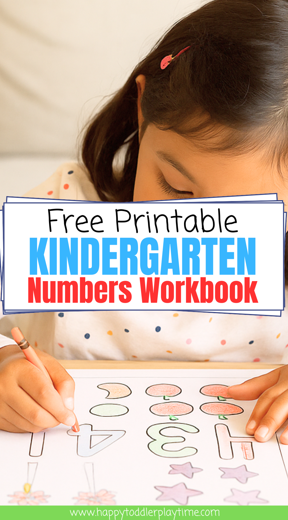 Free Printable Kindergarten Numbers Workbook - Happy Toddler Playtime