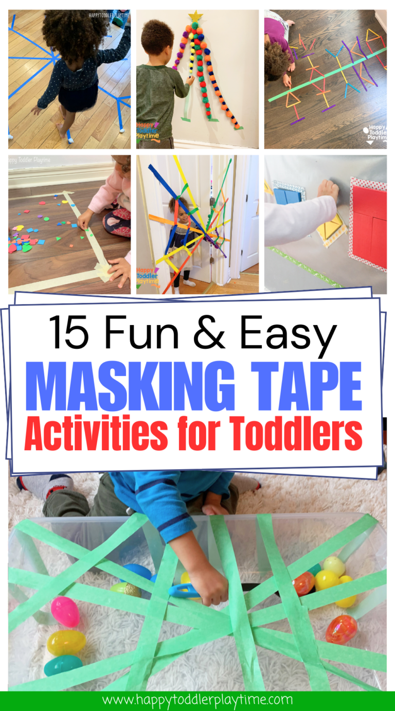 Fun & Easy Masking Tape Activities for Toddlers - Happy Toddler Playtime
