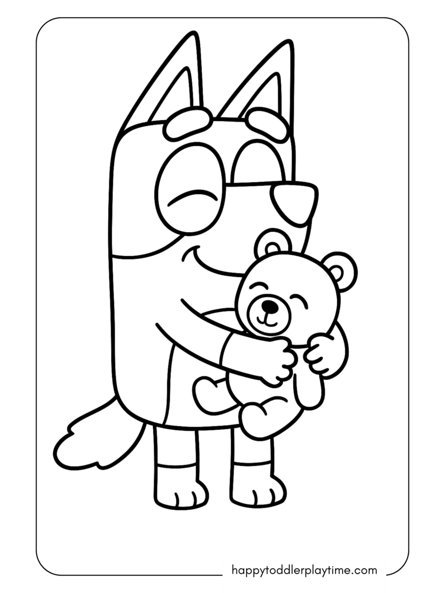 Free Bluey Coloring Pages - Happy Toddler Playtime