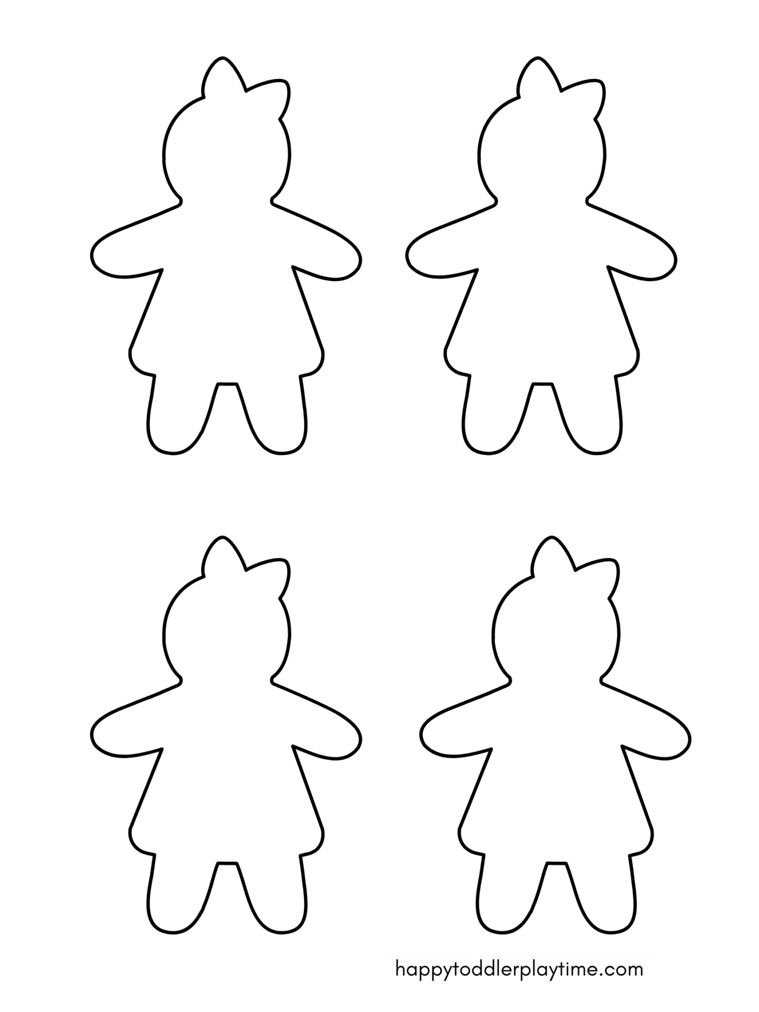 Gingerbread Coloring Pages (Free Printable) - Happy Toddler Playtime
