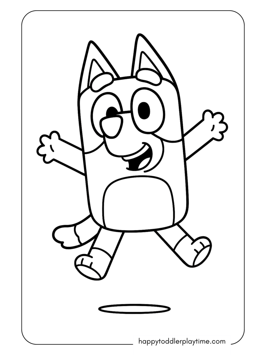 Free Bluey Coloring Pages - Happy Toddler Playtime