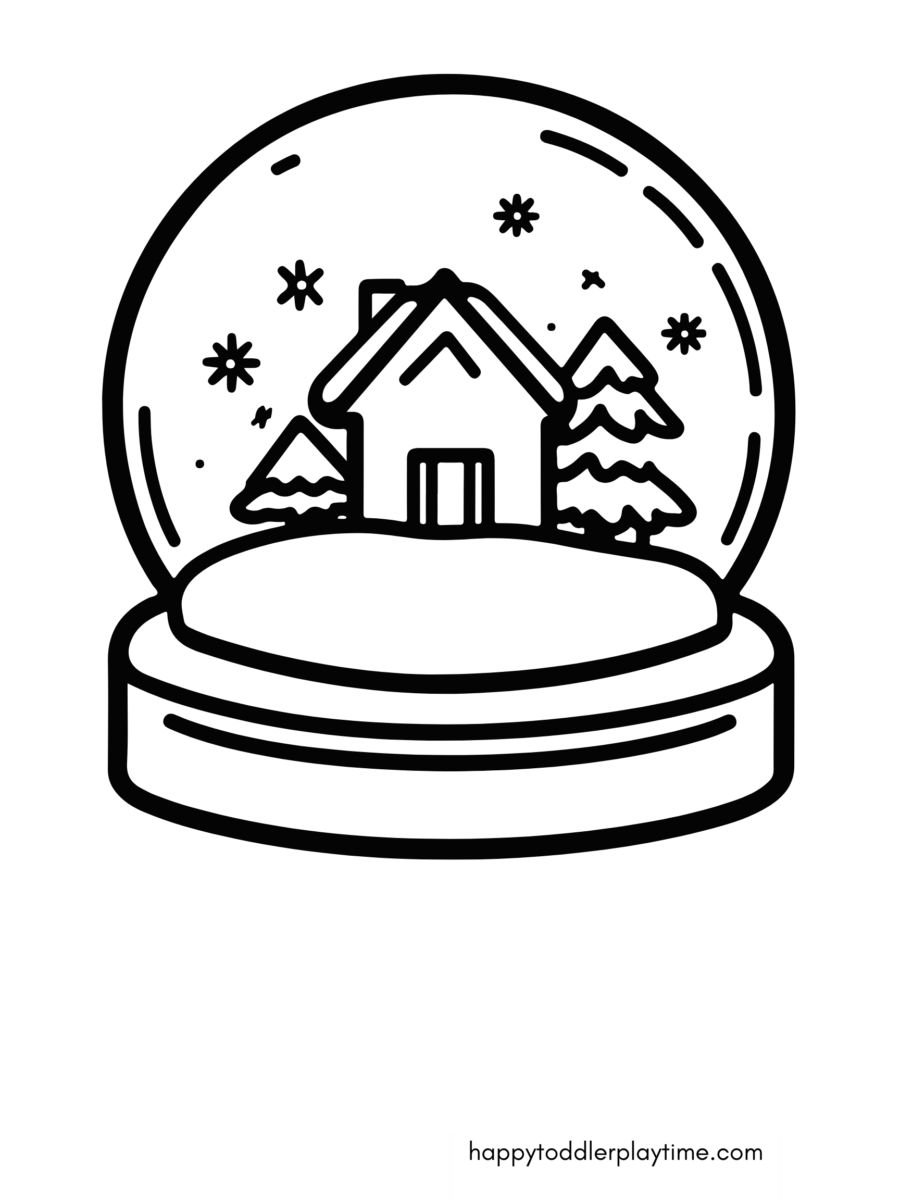 15+ Snow Globe Coloring Pages (Free Printable) - Happy Toddler Playtime