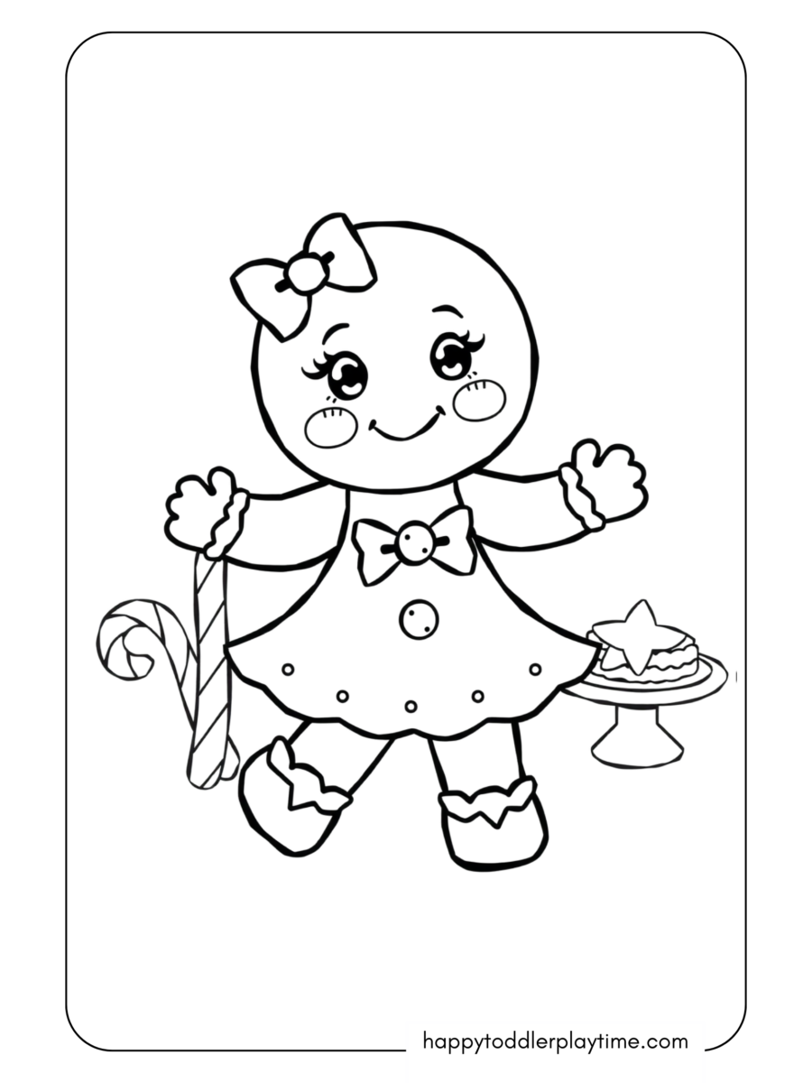Gingerbread Coloring Pages (Free Printable) - Happy Toddler Playtime