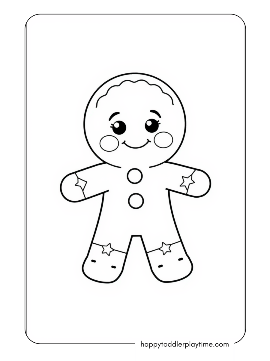 Gingerbread Coloring Pages (Free Printable) - Happy Toddler Playtime