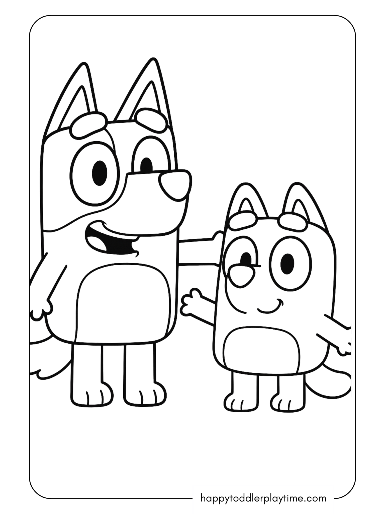 Free Bluey Coloring Pages - Happy Toddler Playtime