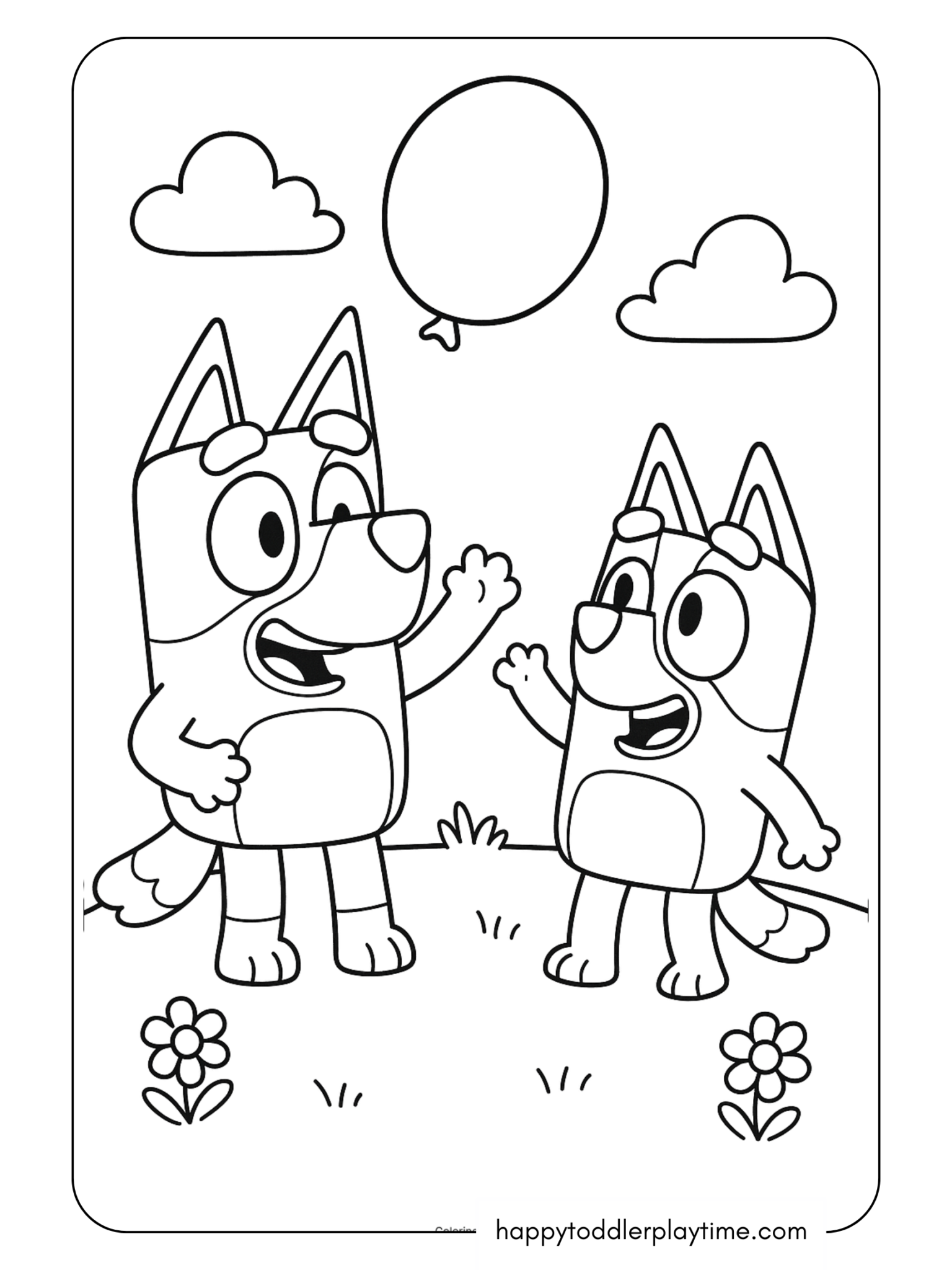 Free Bluey Coloring Pages - Happy Toddler Playtime