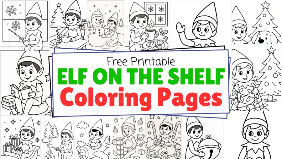 25+ Free Printable Elf on The Shelf Coloring Pages - Happy Toddler Playtime